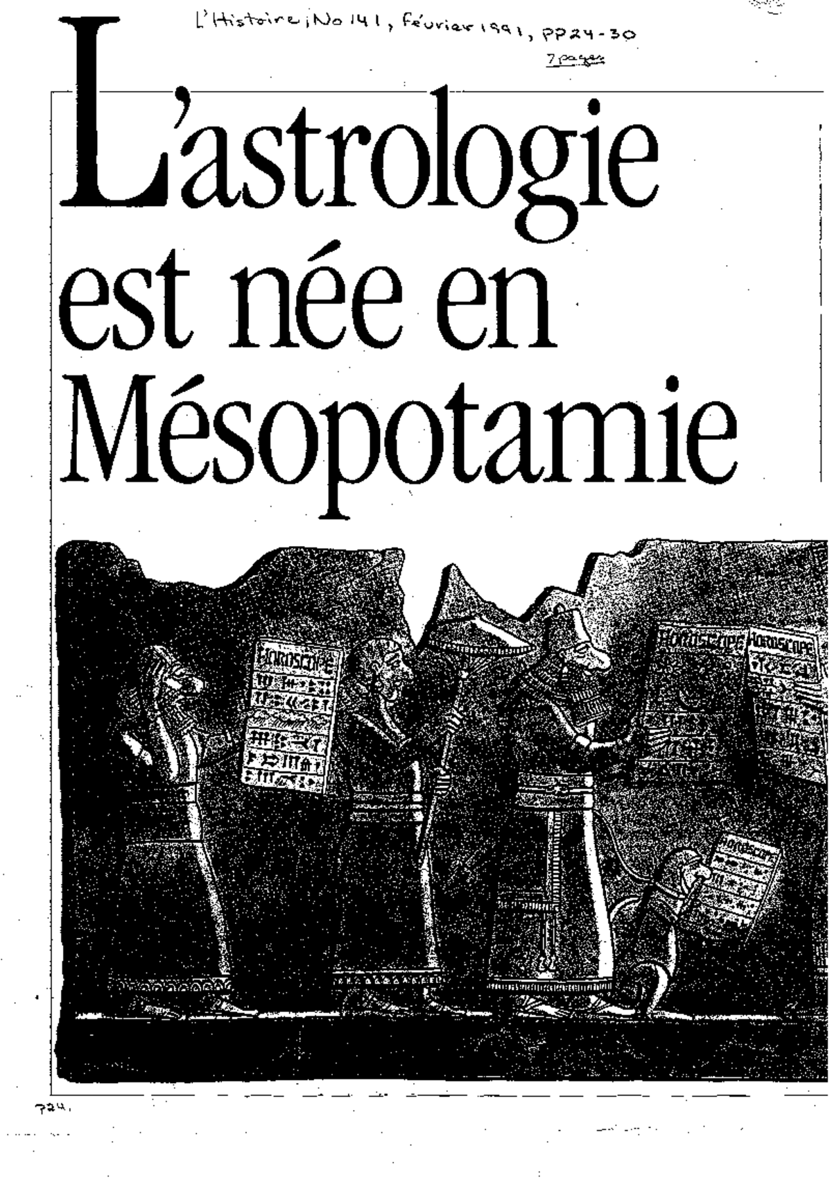 Bottero L'astrologie: Origines et Influences Mésopotamiennes - Studocu