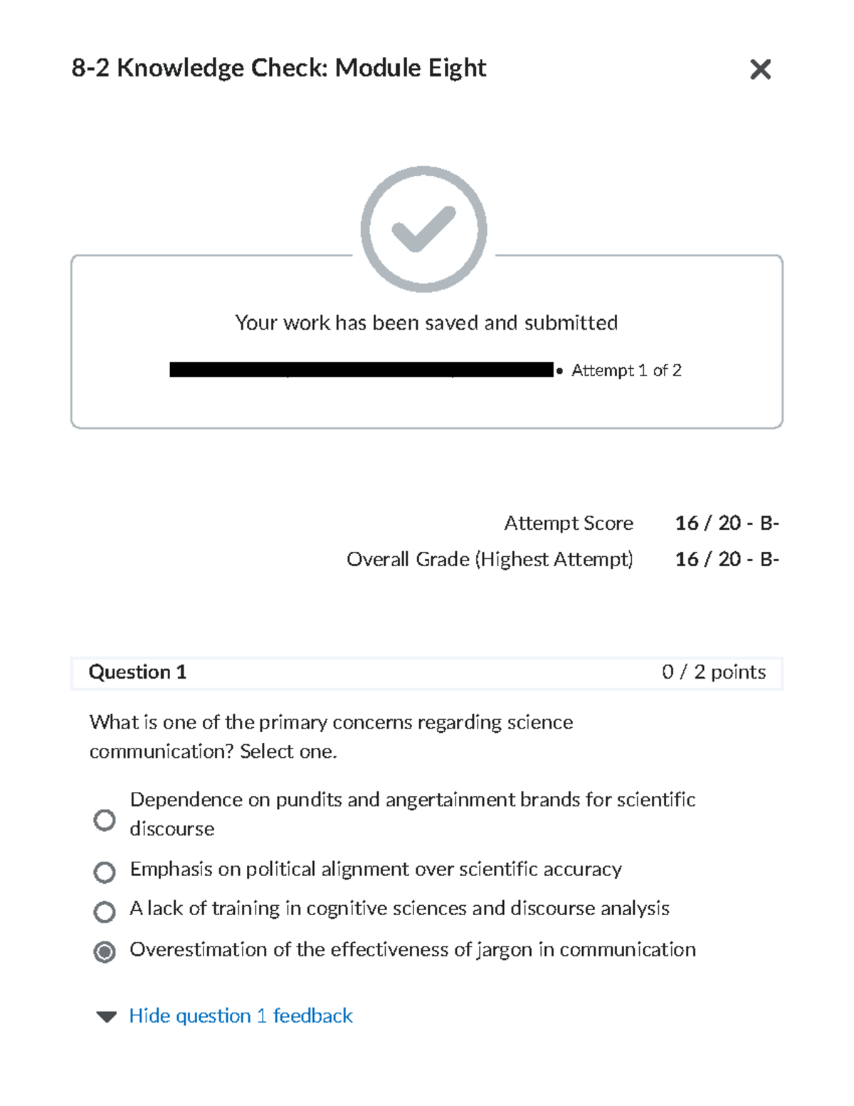 IT-226 8-2 Quiz: Science Communication Insights and Challenges - Studocu