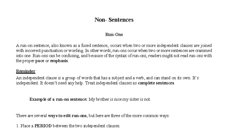 Splices, Run-ons, and Fragments: Understanding Sentence Structure ...