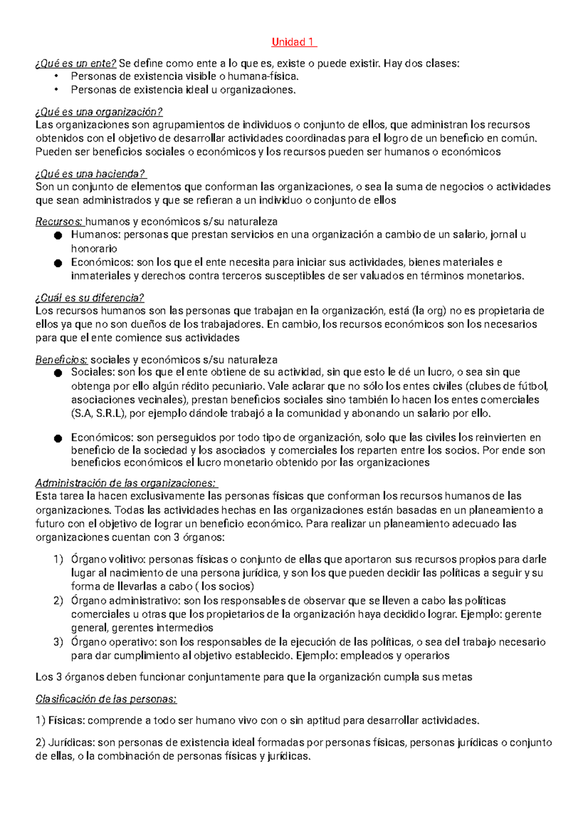 Qué es un ente - Apuntes de que es un ente - Unidad 1 ¿Qué es un ente ...
