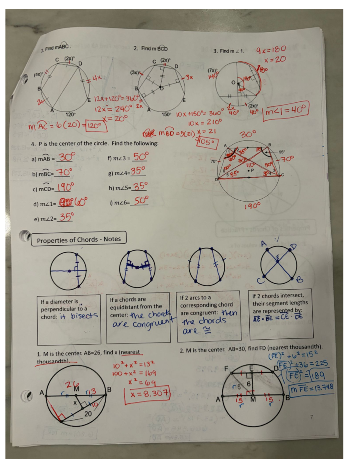 Circle Segment Properties and Tangents Notes - MATH 101 - Studocu