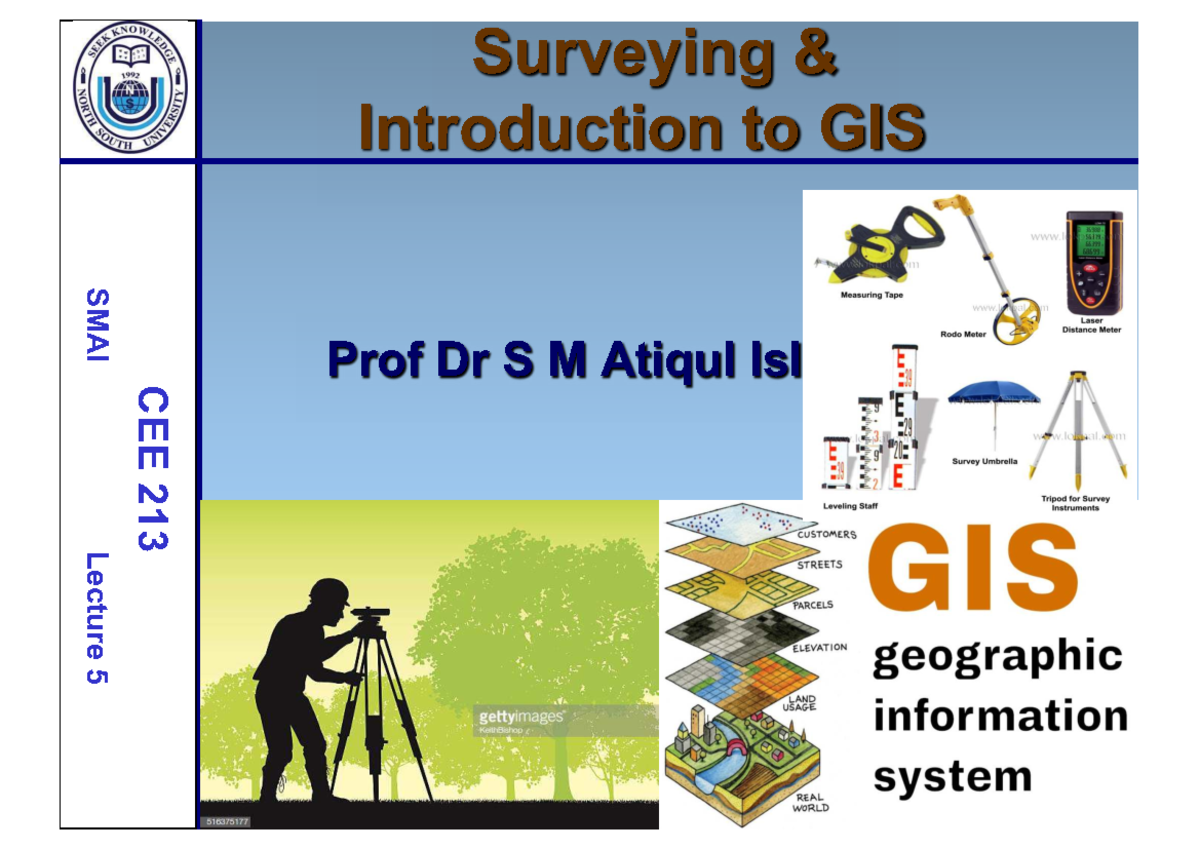 CEE 213 Surveying SMAI Lecture 5: Area & Volume Calculations - Studocu