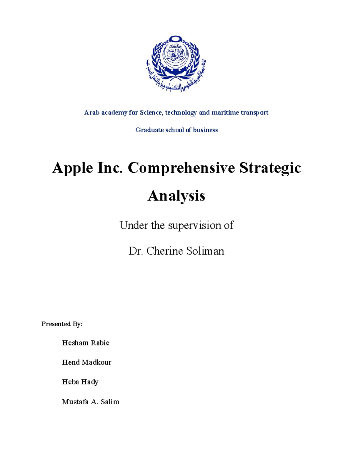 MBA Strategic Management: Apple Inc. Case Study Analysis - Studocu