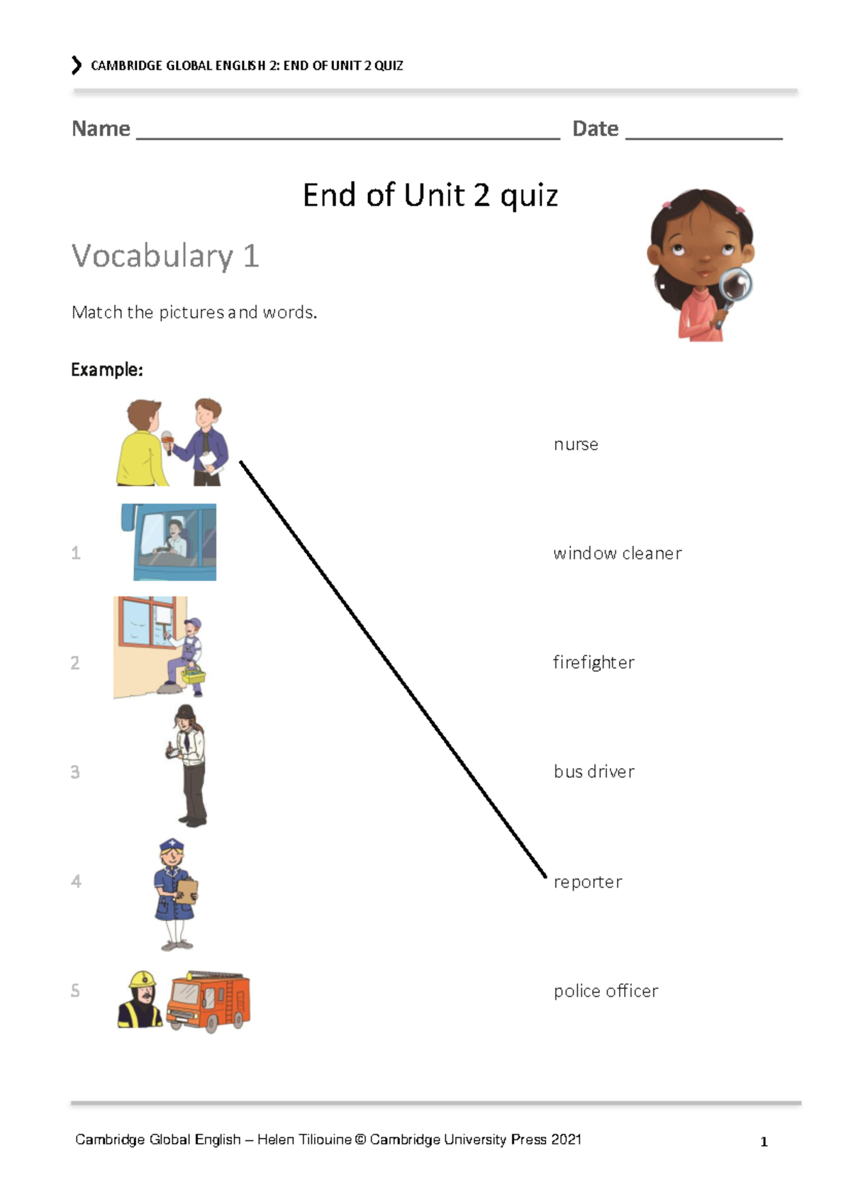 CAMBRIDGE GLOBAL ENGLISH 2: END OF UNIT 2 QUIZ - Studocu