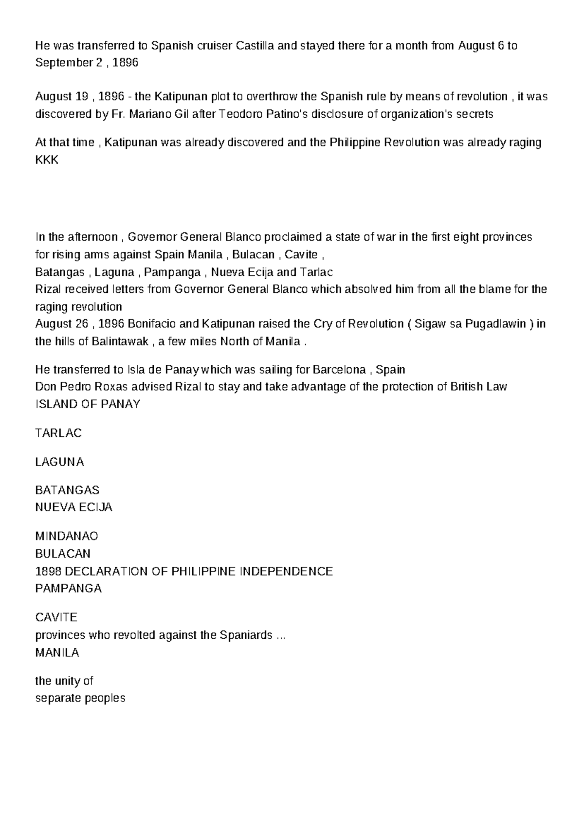 Philippine Revolution & the Role of Governor General Blanco - Studocu