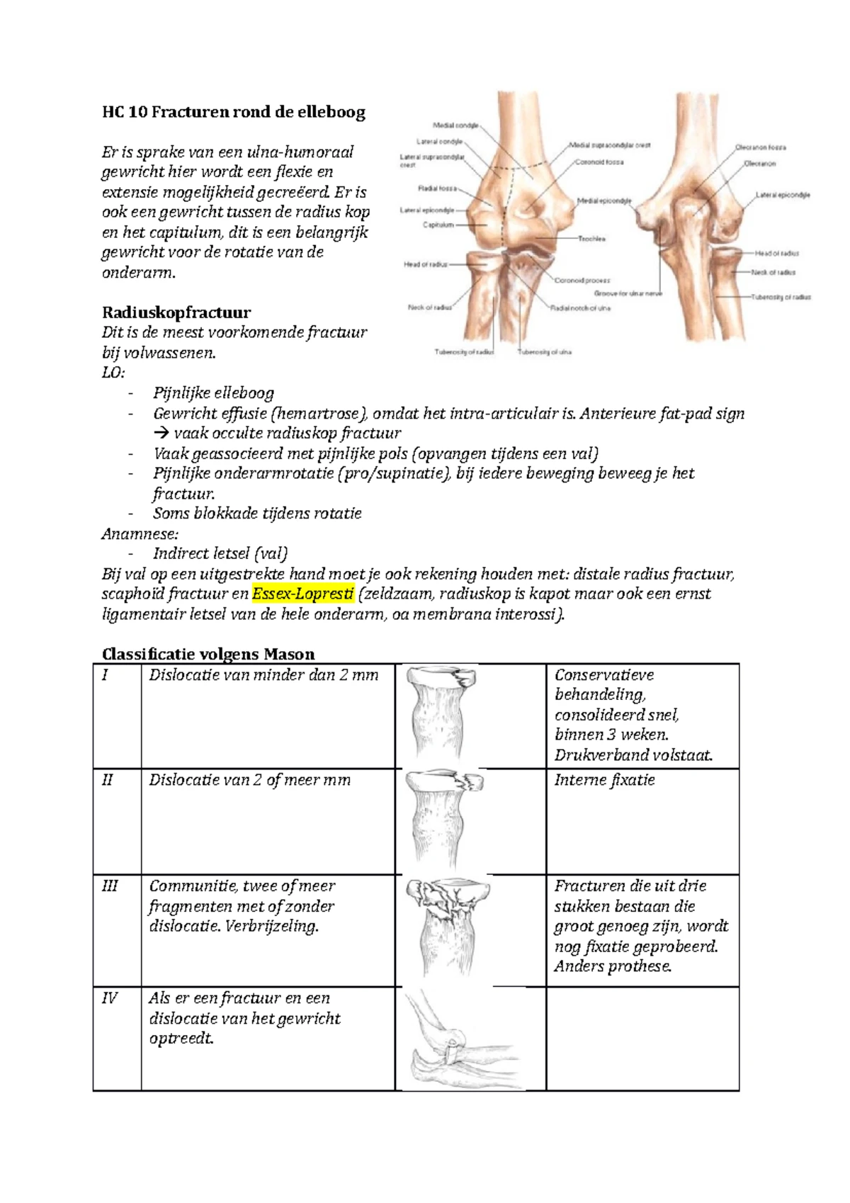 9. Anatomie onderarm, pols en hand - Blok 4: HC 9 ‘Anatomie onderarm, pols en hand’ Functionele ...
