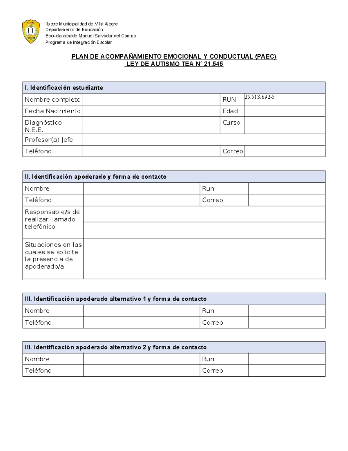 PAEC: Formato para Plan de Acompañamiento Emocional y Conductual - Studocu