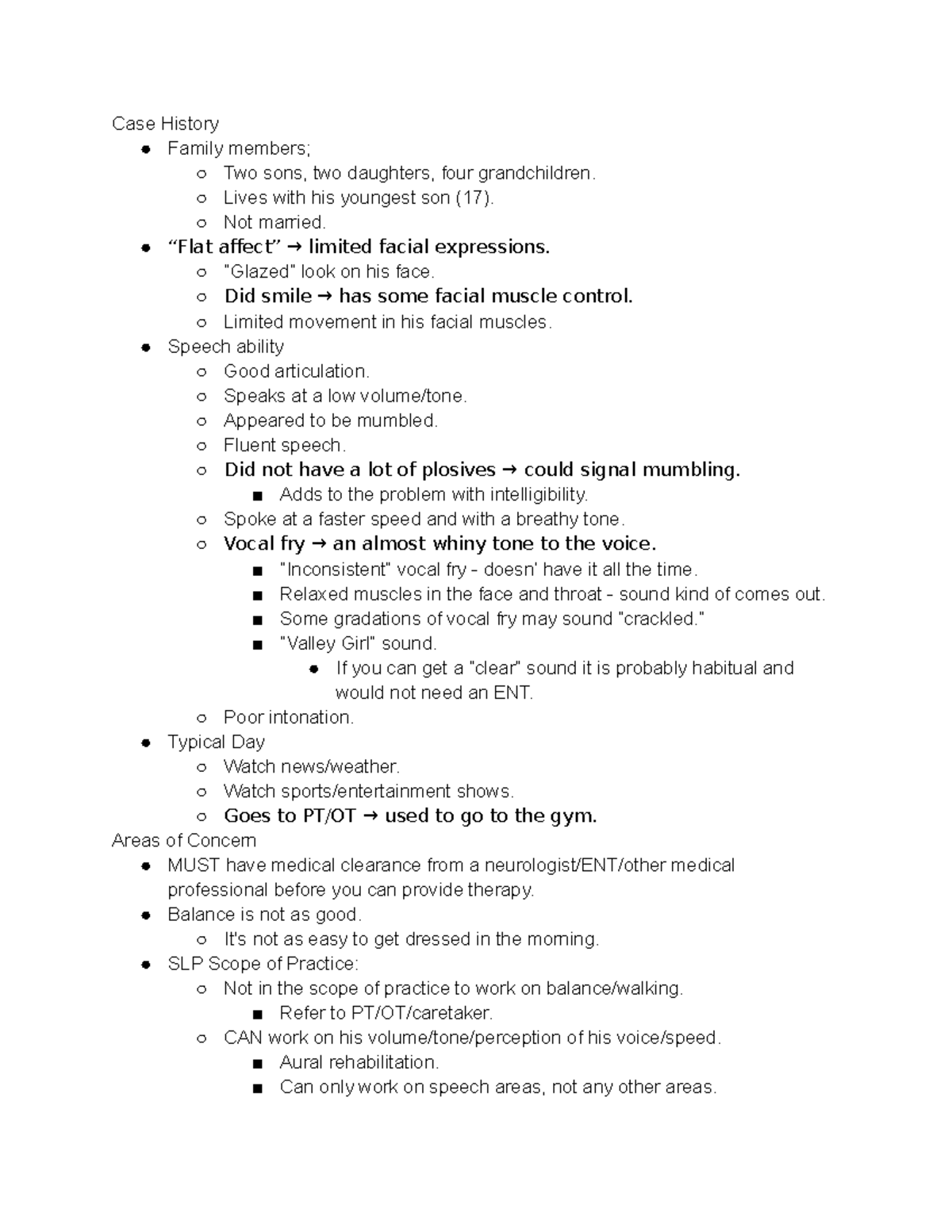 SLP Case Study: Overview of "Rob" with Atypical Parkinson’s - Details ...