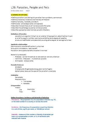 AH Biology Summary Notes - Unit 2 - Advanced Higher Biology Unit 2 ...