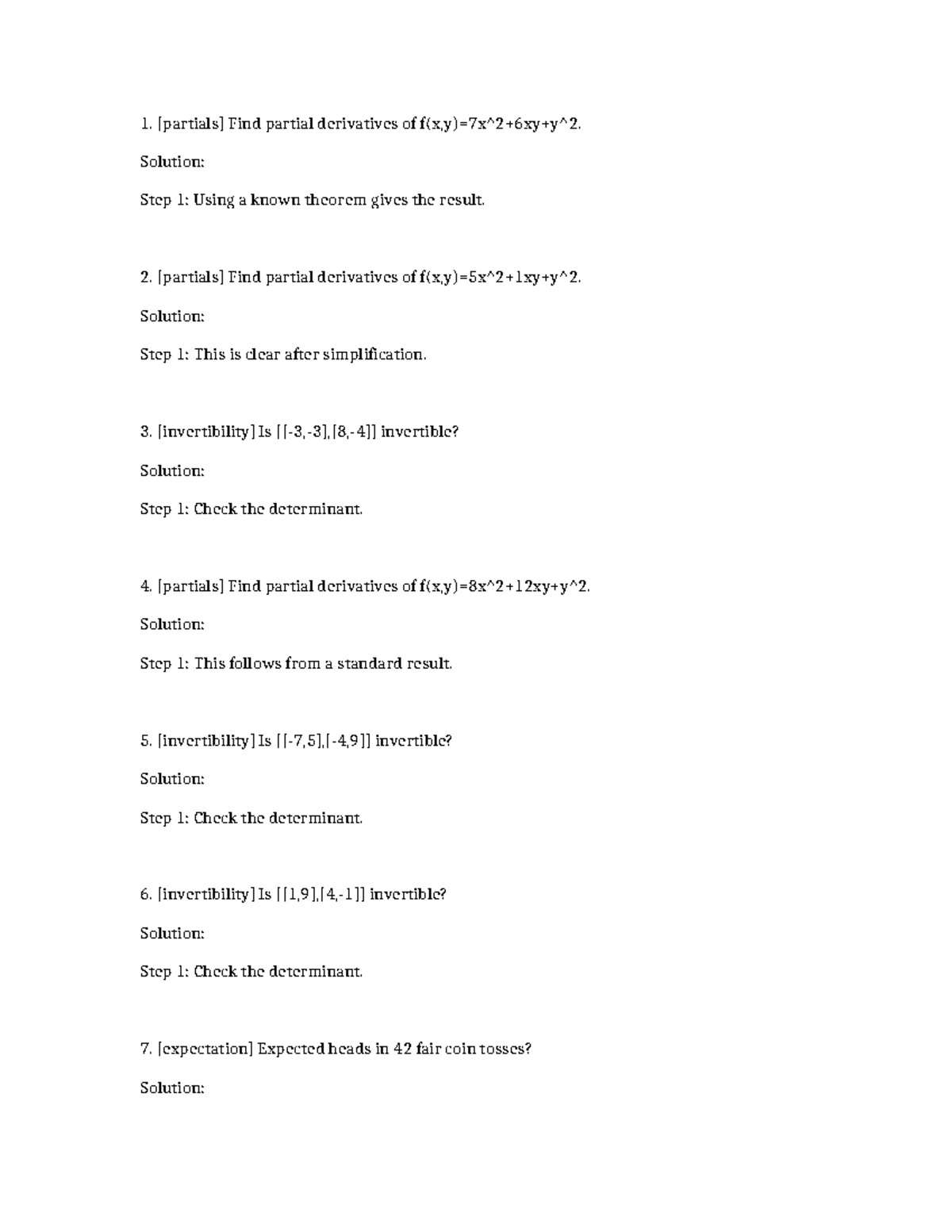 Math 8174 - Partial Derivatives & Invertibility Solutions - Studocu