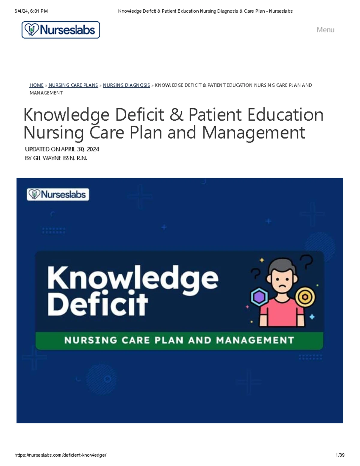 Nursing Care Plan Guide: Types, Tutorials & 500+ Examples - Studocu