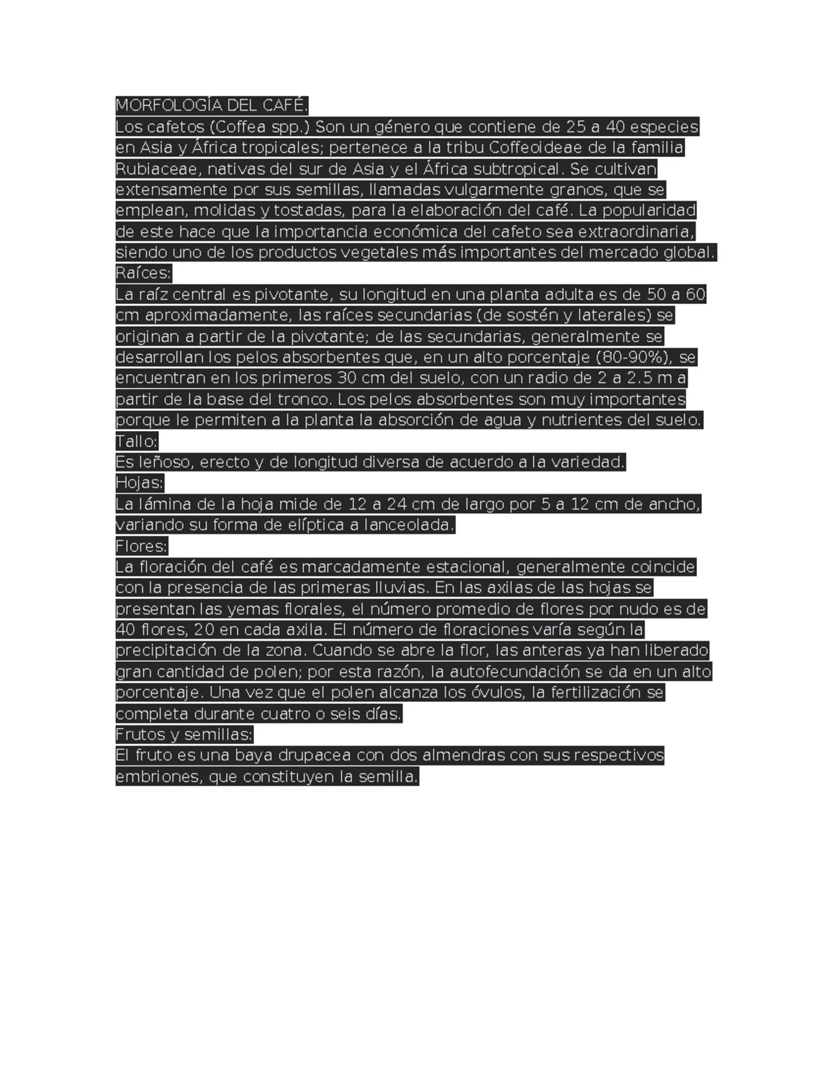 Morfología DEL Mango: Estructura y Características del Fruto - Studocu