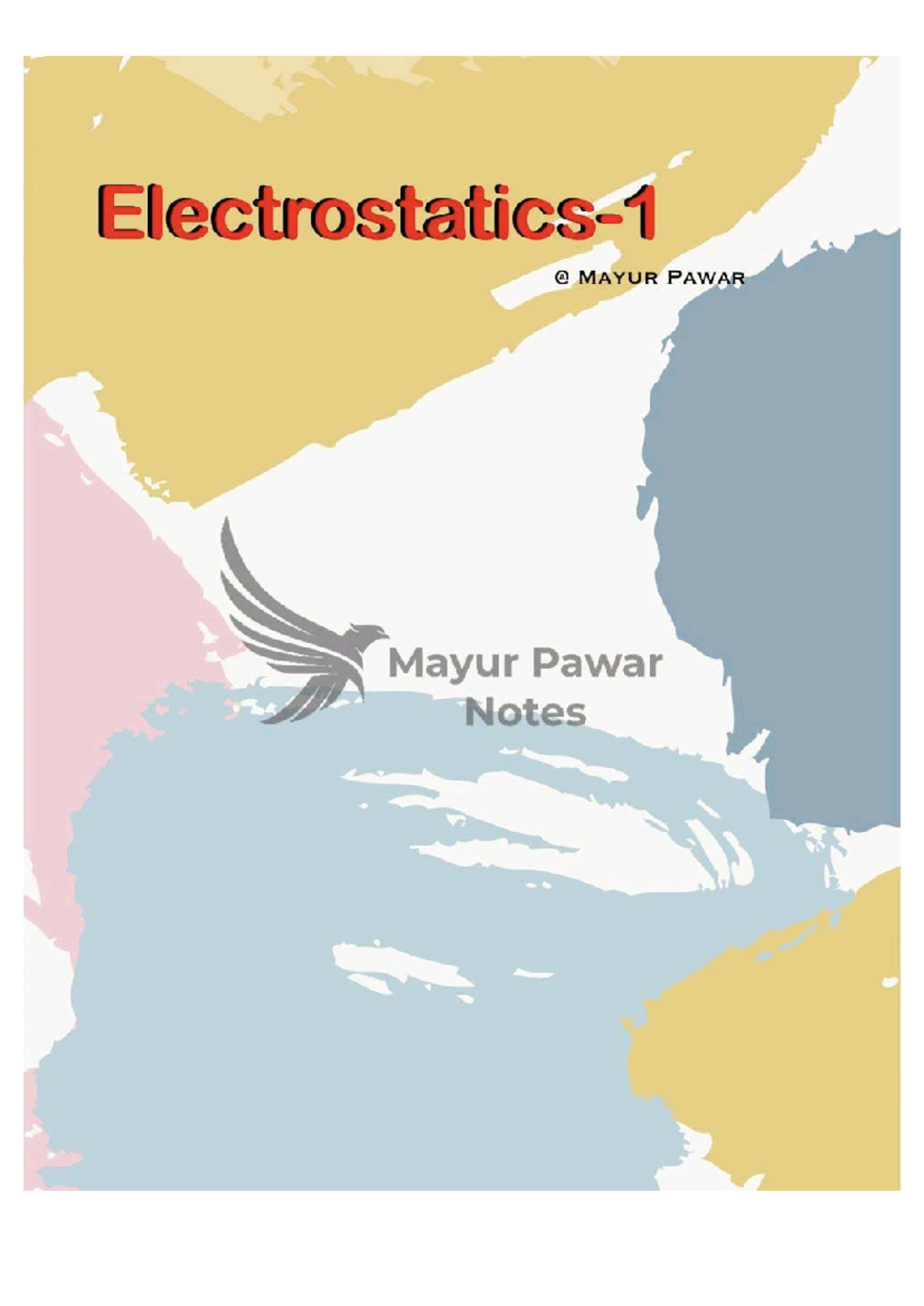 Class 12 Physics Formula Handbook: Mayur Pawar Notes on Charge & EM ...