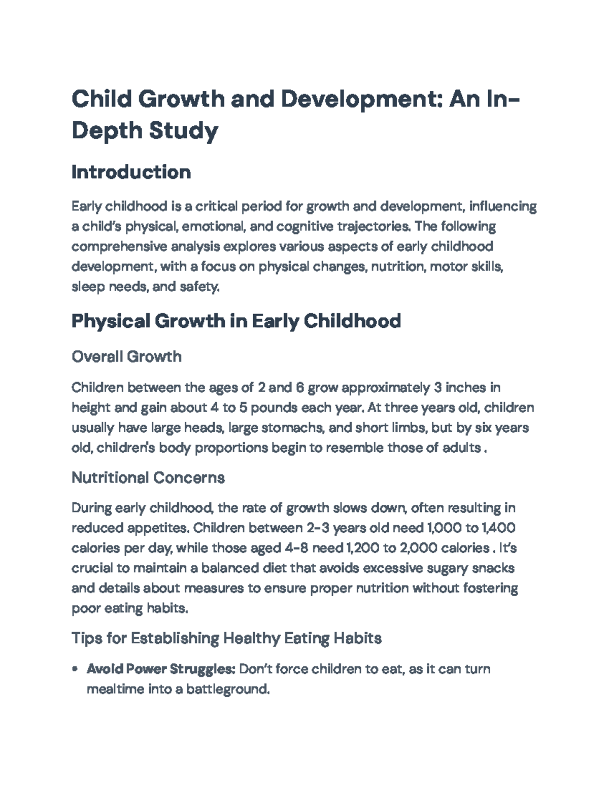Child Growth and Development: A Comprehensive Overview (EDU 101 ...