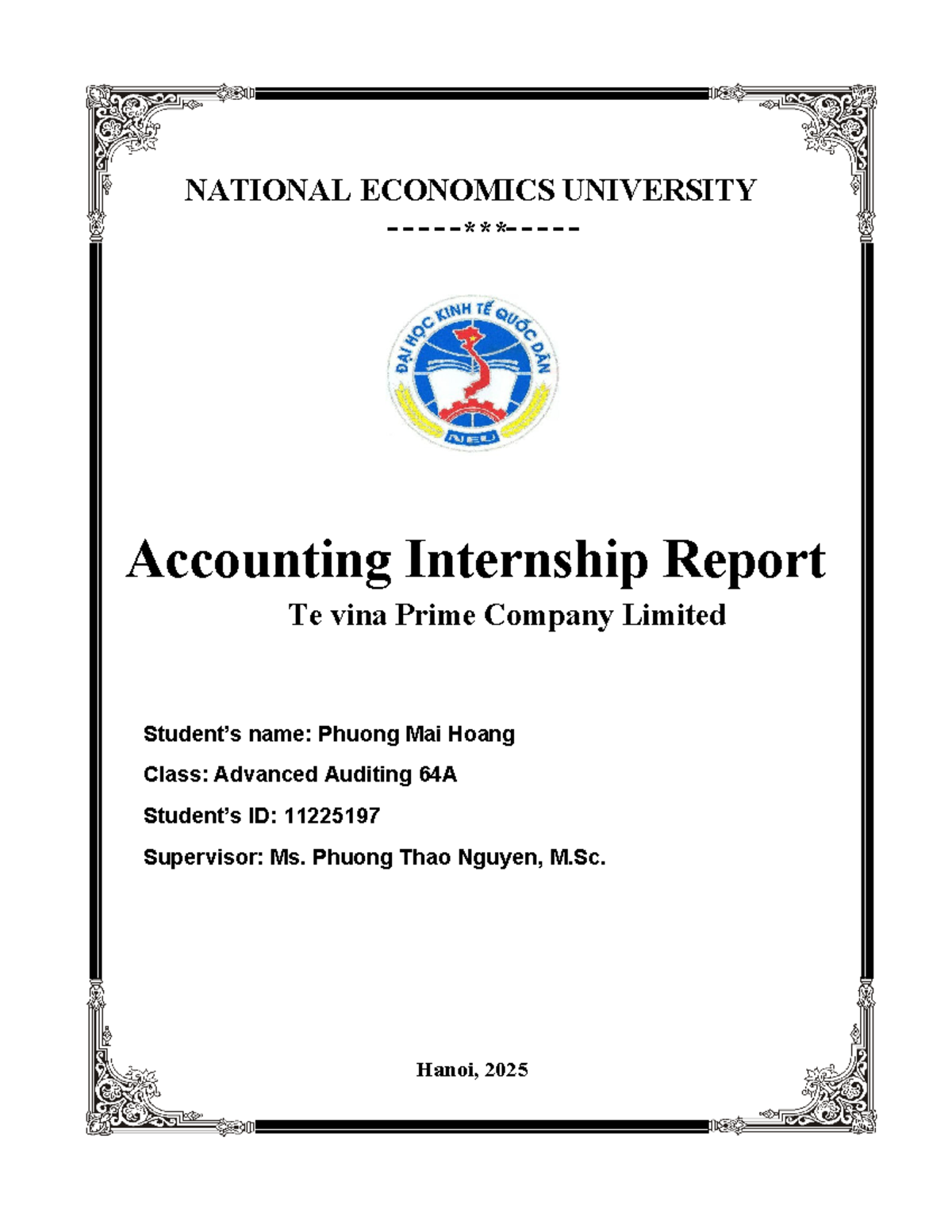 1 - mmmmmmmmmm - ke toan tai chinh 1 - NATIONAL ECONOMICS UNIVERSITY ...