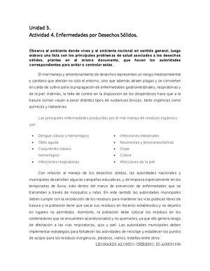 Unidad 3. Actividad 4 - FGC-110 - Problemas de Salud Asociados a los ...