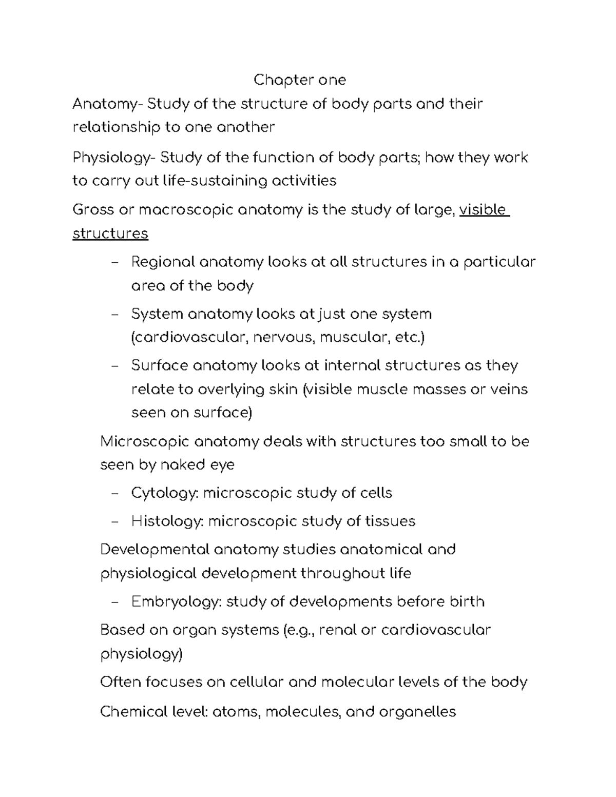 Comprehensive Guide to Anatomy and Physiology (ANAT 101) - Chapter 1 ...