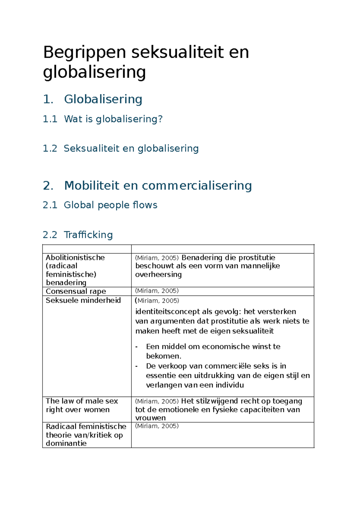 Begrippen Seksualiteit en Globalisering: Een Analyse van Concepten ...