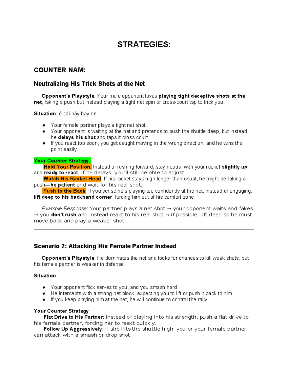 Counter Strategies Against Deceptive Net Play: A Guide for Players ...