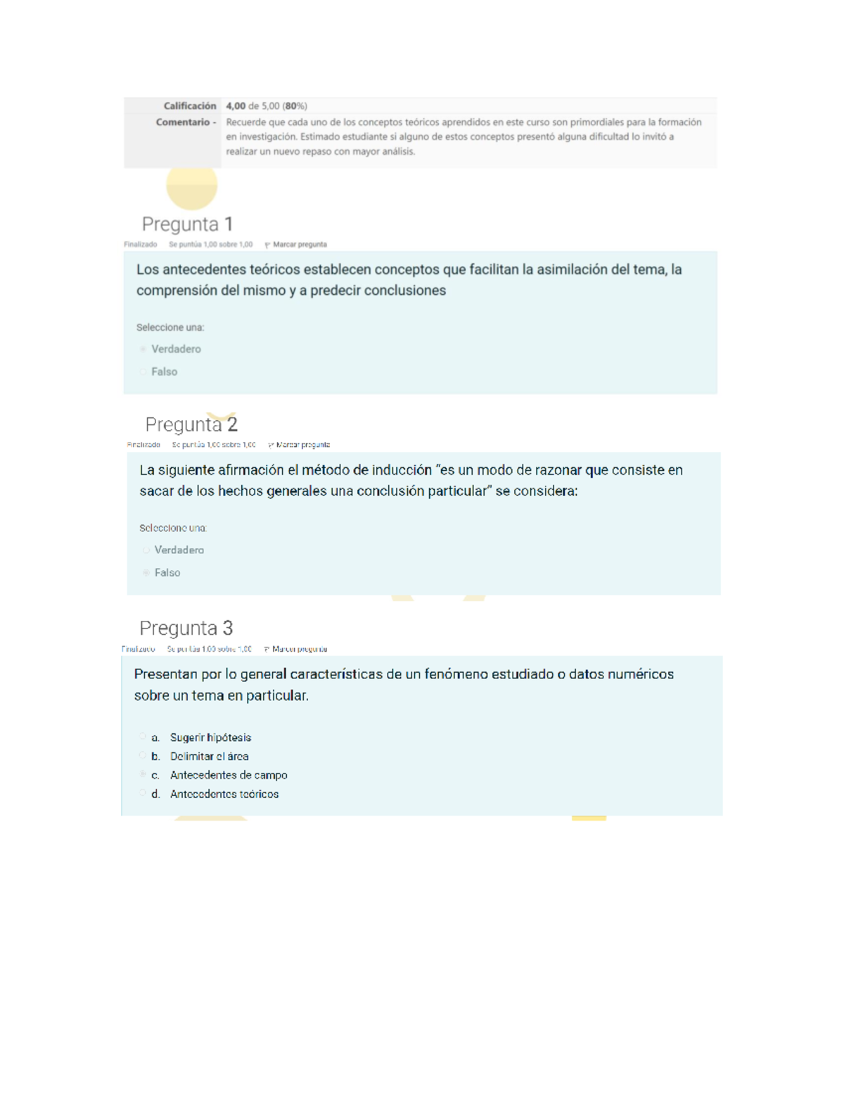 Examen Final - Unidad 2 - Investigación I - Preguntas y Respuestas - Studocu