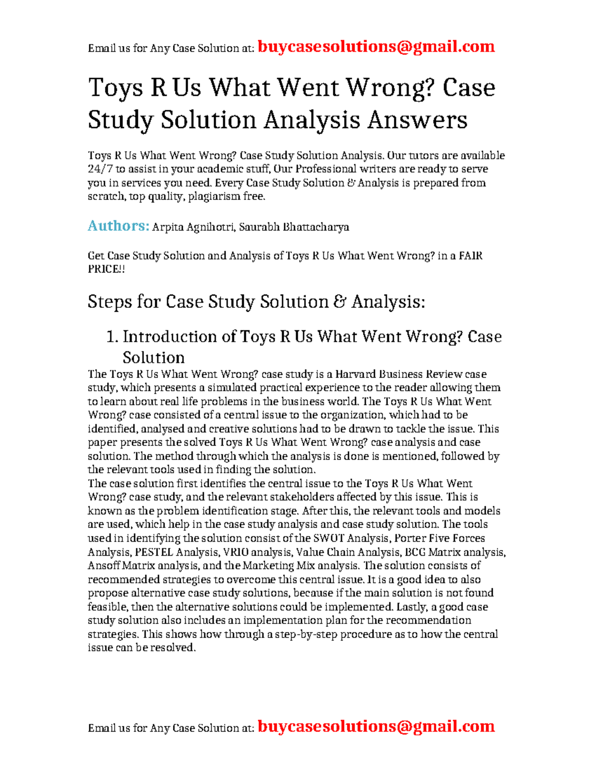 Toys R Us Case Study Solution: Analysis of What Went Wrong? - Studocu