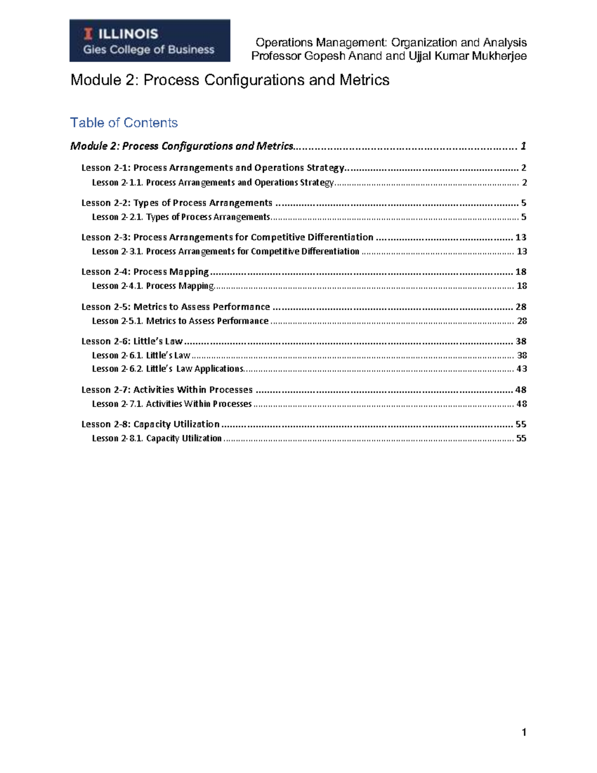 BADM 567 MOOC 1: Process Configurations and Metrics Overview - Studocu