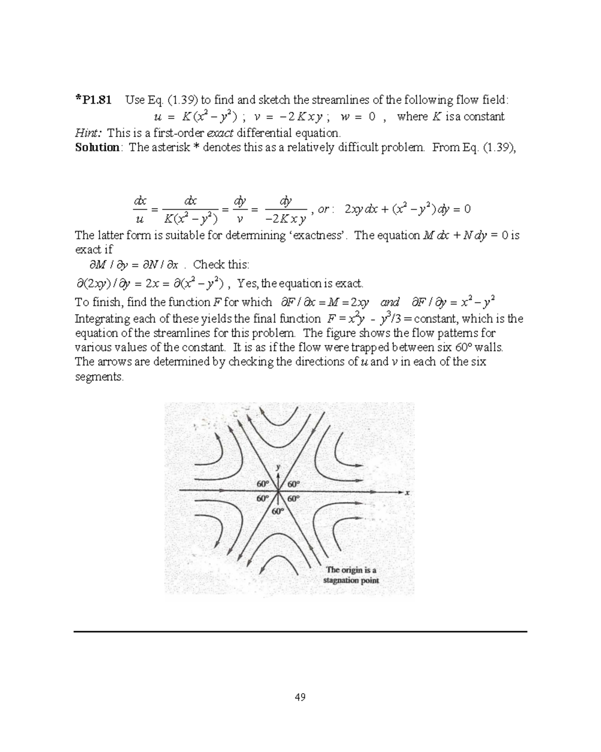 Streamline Analysis of Flow Field Using Eq. (1.39) - Part 25 - Studocu