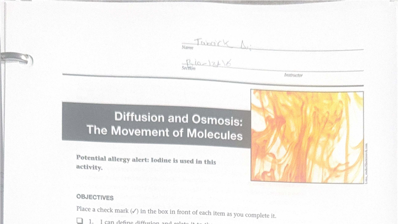 Diffusion and Osmosis: Understanding Molecular Movement in Cells - Studocu
