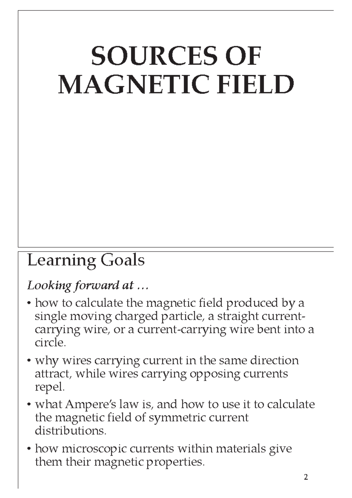 Sources of Magnetic Field (PHYS 101) - Understanding Magnetic Fields ...