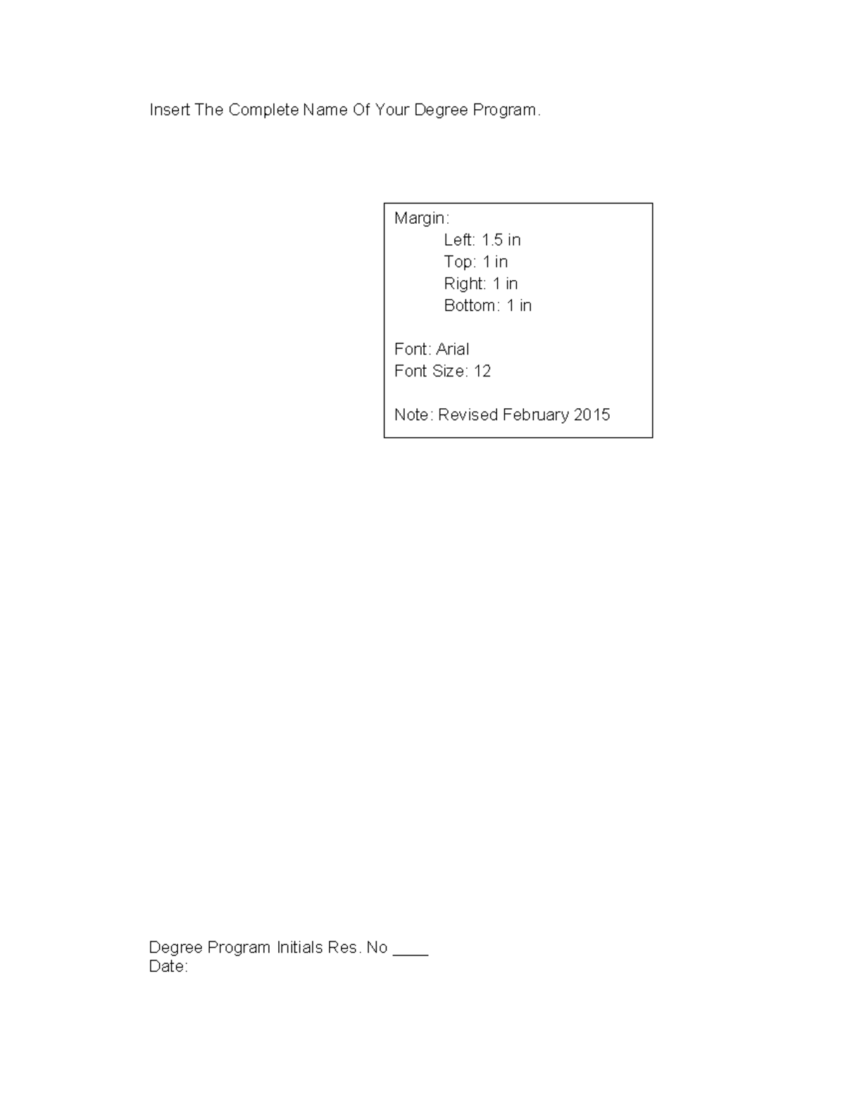 Sksu thesis template annotated for degree program submission - Studocu