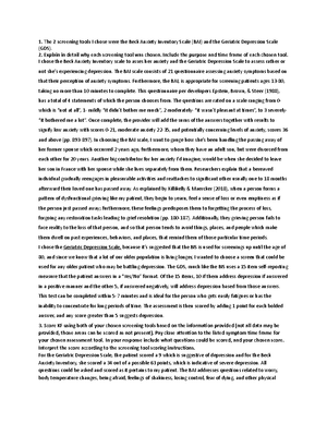 Week 8 Course Reflection - Week 8 Reflection Describe how the assigned readings, activities ...