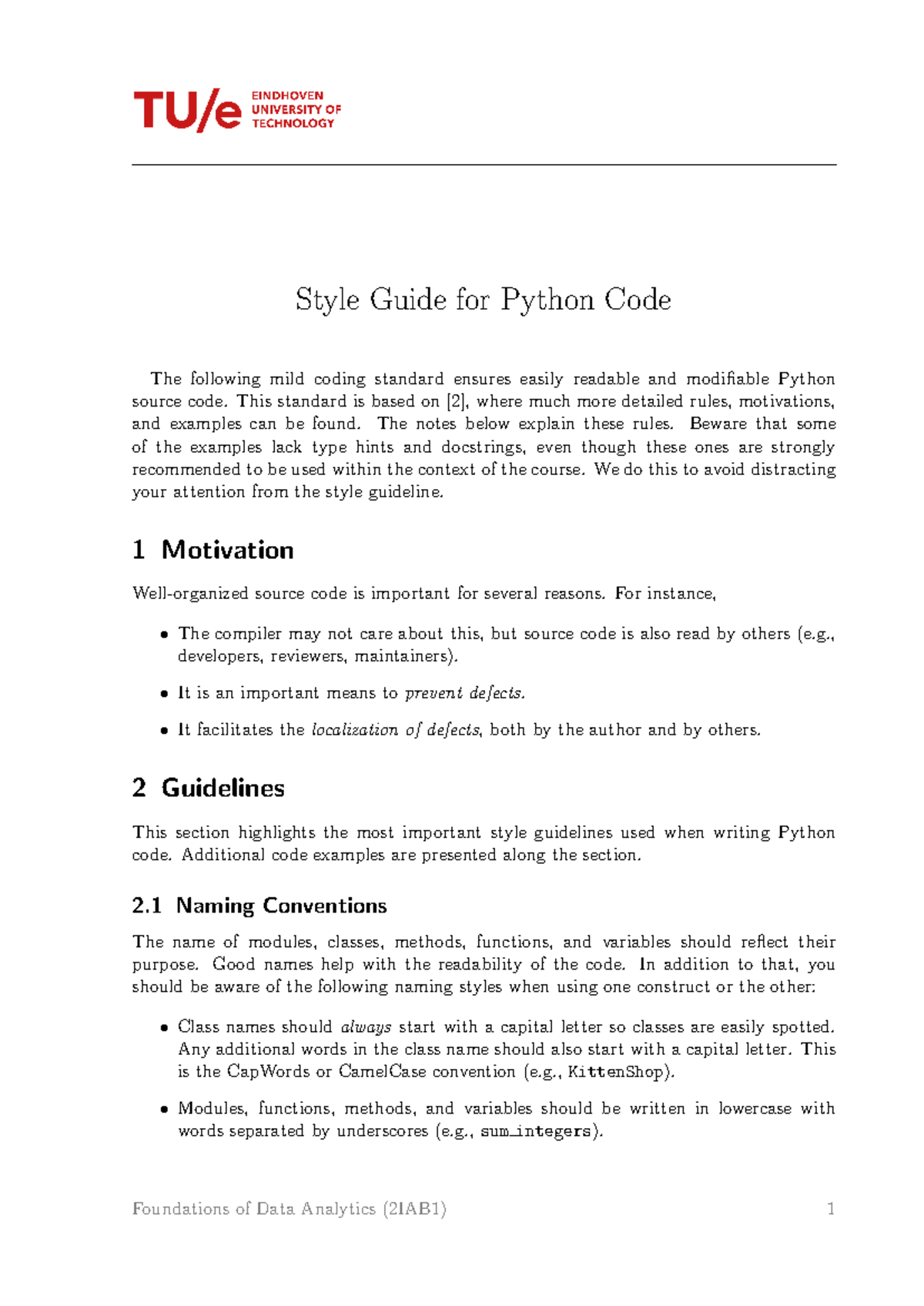 Python Coding Standard Guide: Style Guidelines and Best Practices - Studeersnel