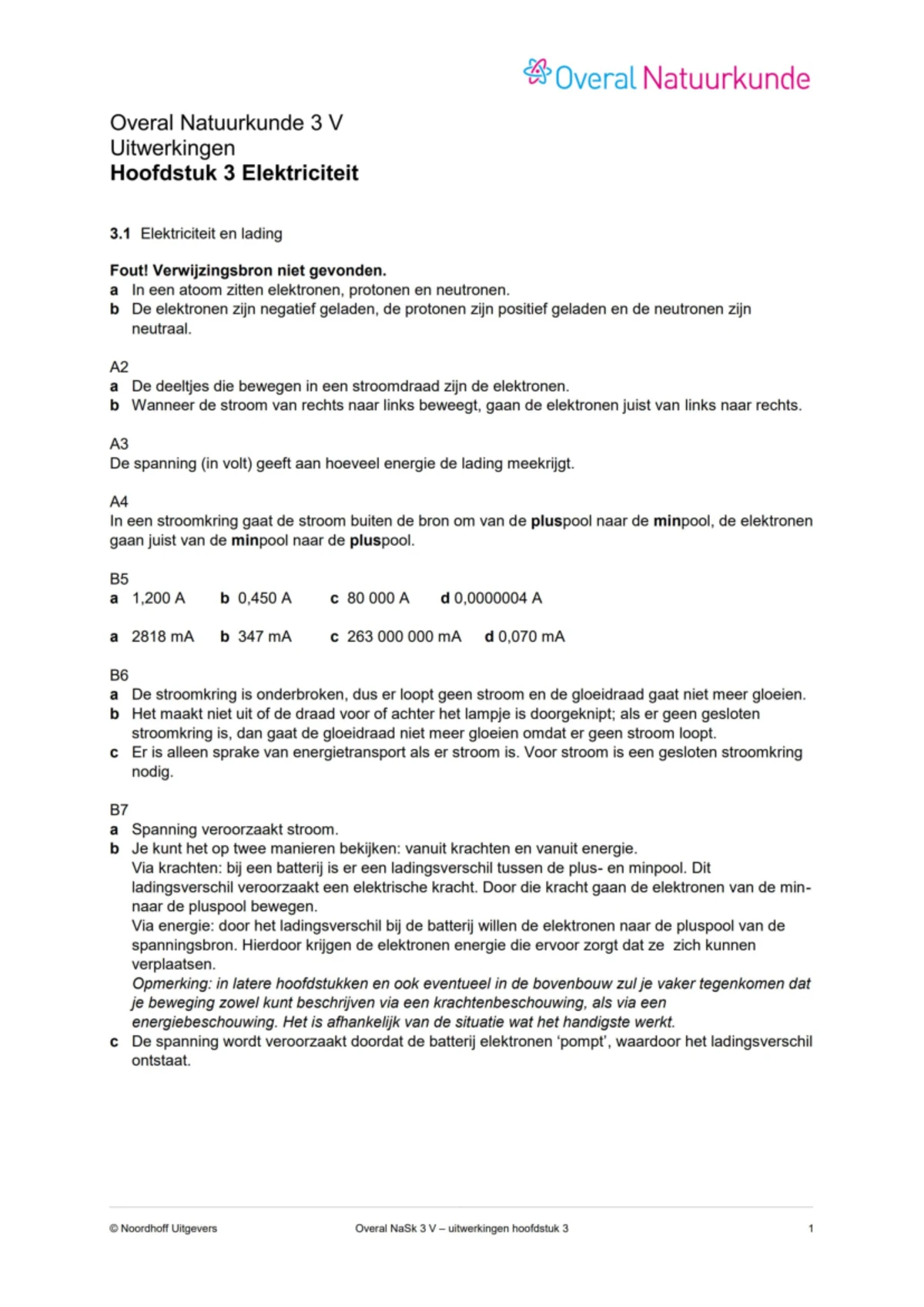 Natuurkunde VWO 3 Hoofdstuk 1 Antwoorden en Uitleg over Krachten - Studocu