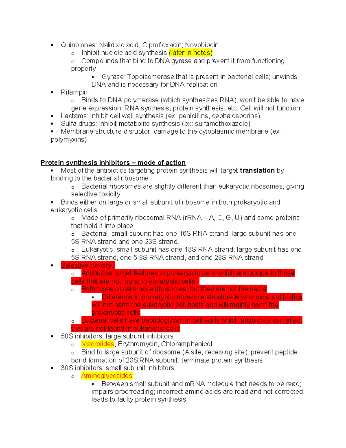 DNA Replication and Transcription Summary for Exam 2 (BIOL 101 ...