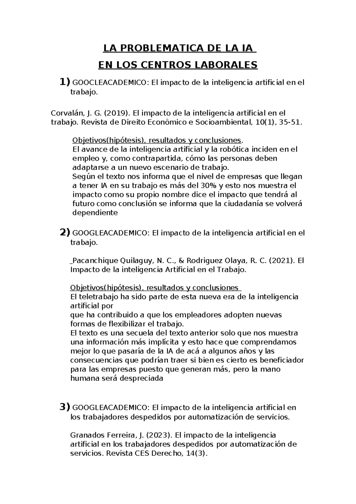 LA Problematica DE LA IA en el trabajo - LA PROBLEMATICA DE LA IA EN ...