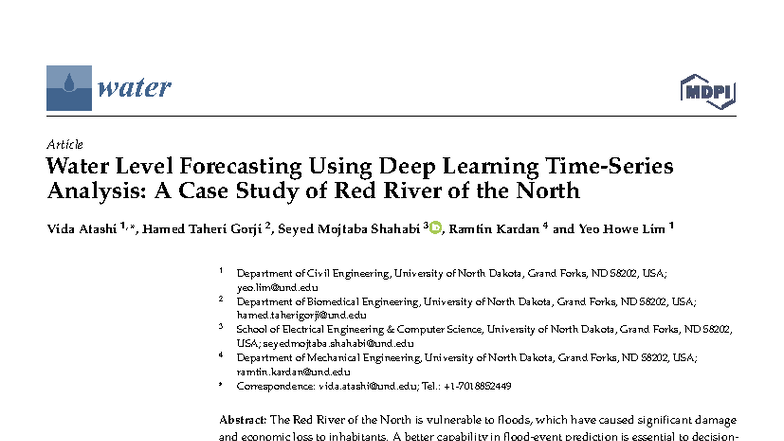 Water-Level-Forecasting-Using-Deep-Learning-Time - Studocu
