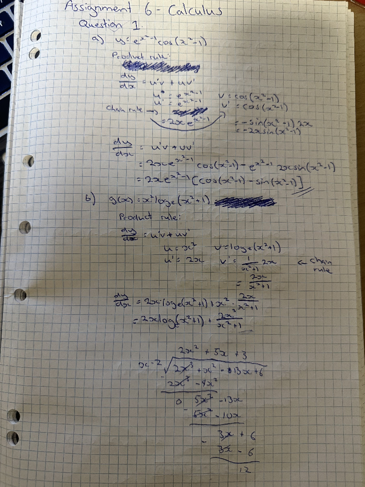 Calculus Assignment 6 - Problem-Solving Techniques and Insights - Studocu