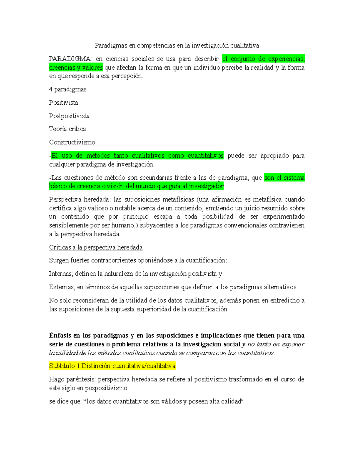 Resumen de Paradigmas en Competencias de Investigación Cualitativa ...