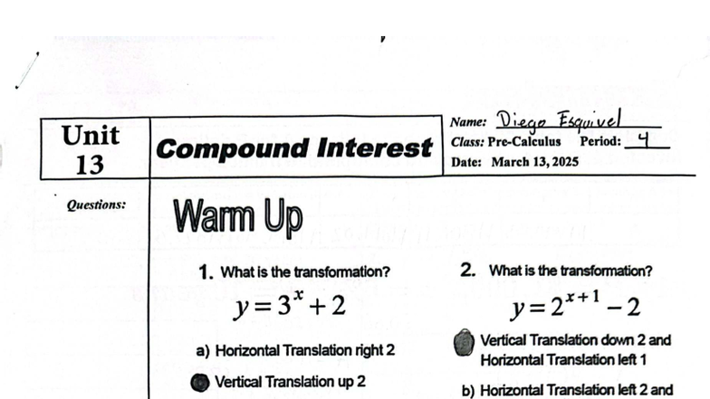Unit 13: Compound Interest Concepts and Transformations - Studocu