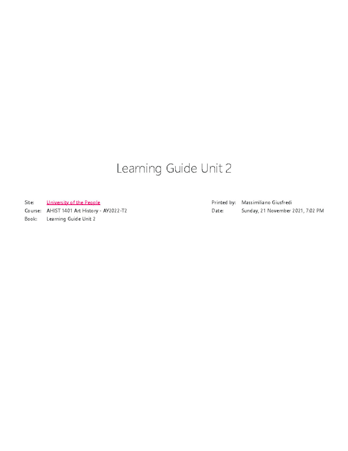 Learning Guide Unit 2 - Tasks: Peer-Assess Unit 1 Assignment Read the ...