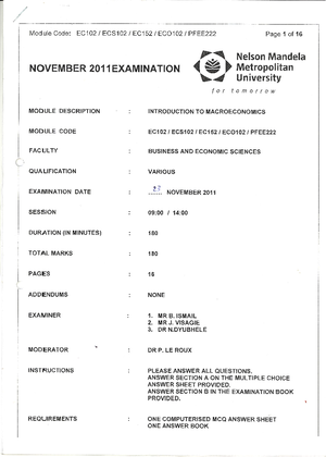 [Solved] Define the 5 macroeconomic objectives - Introduction to Macro ...