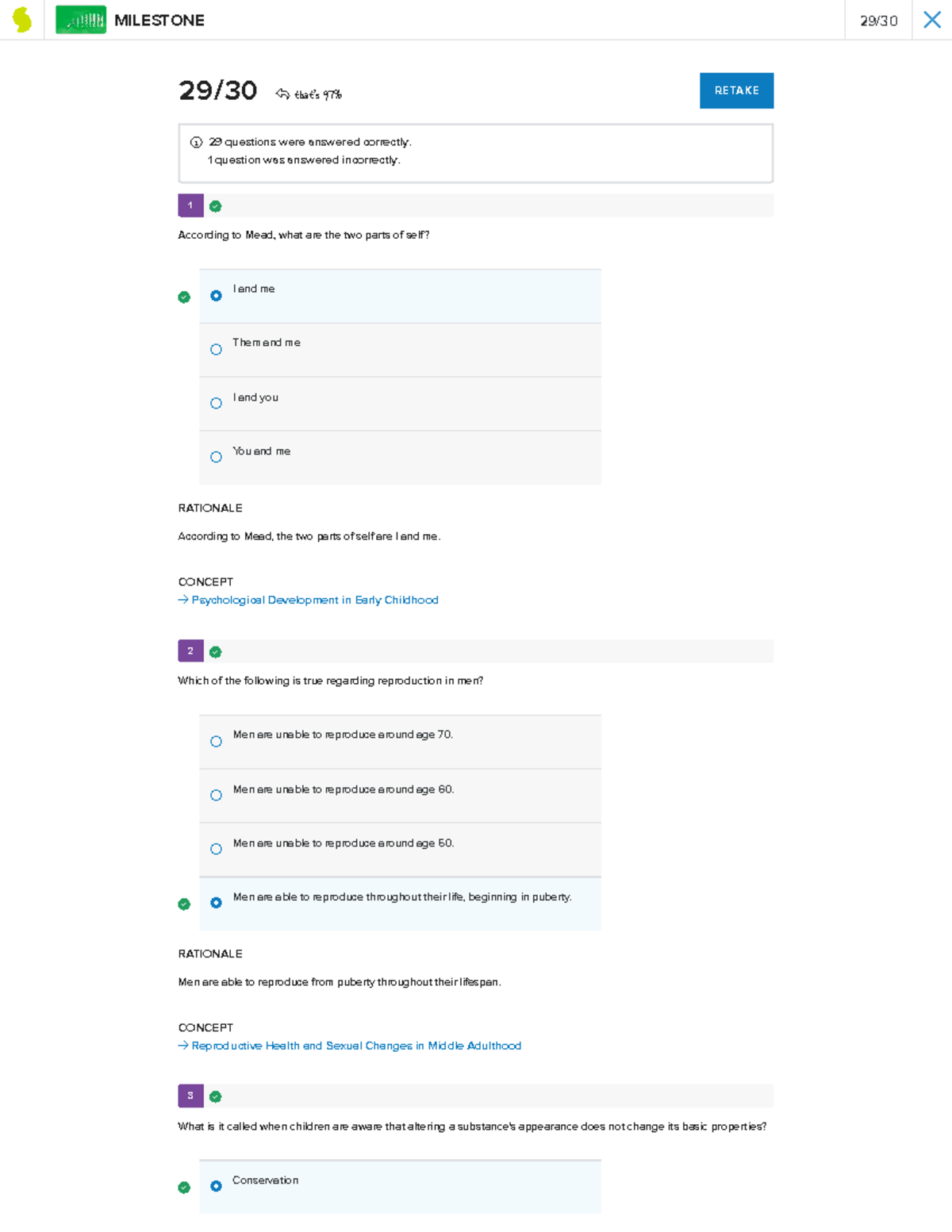 Sophia Learning - Lifespan Development - Final Milestone Review - Studocu