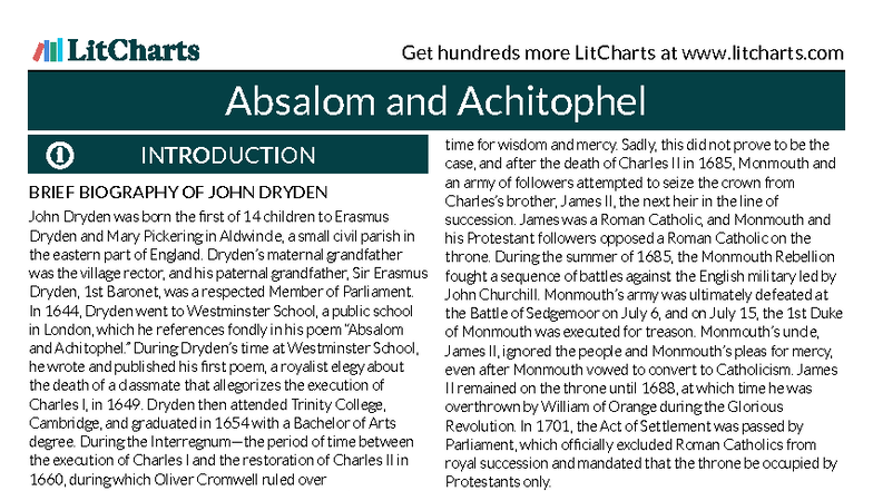 Absalom-and-Achitophel 1 - Absalom and Achitophel BRIEF BIOGRAPHY OF ...