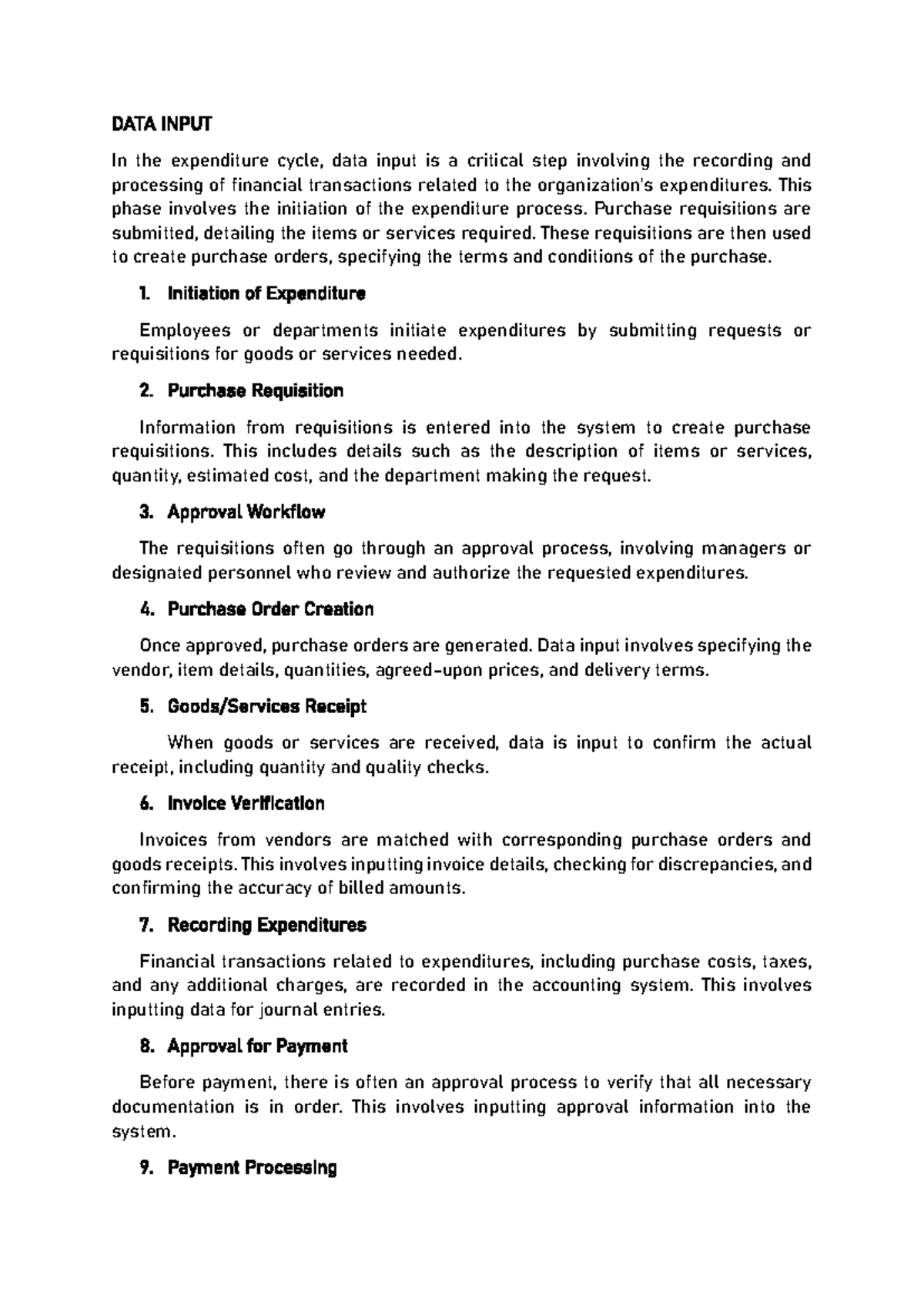 Transaction Process in the Expenditure Cycle: A Comprehensive Guide ...