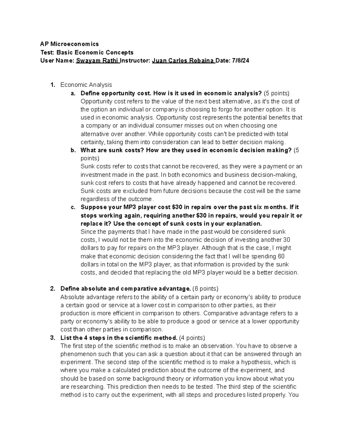 TST 2.4.5 Test: Exploring Basic Economic Concepts in AP Microeconomics ...