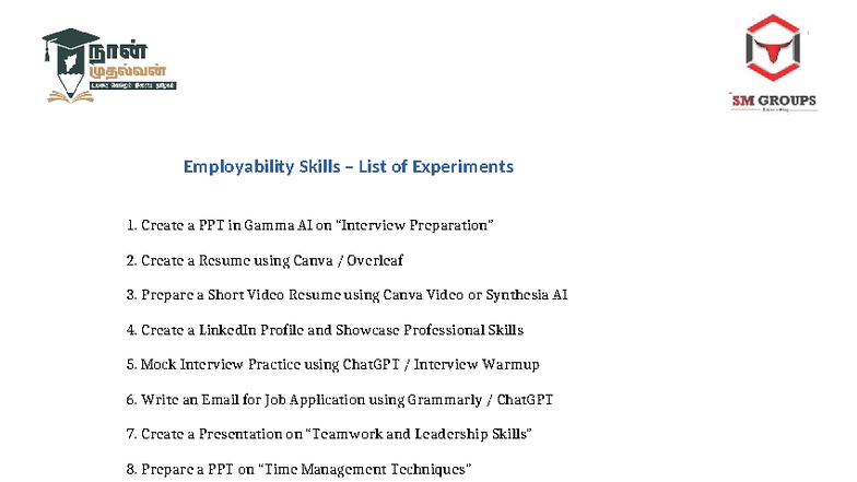Employability Skills Practical Lab Report - ECE 2nd Year - Studocu