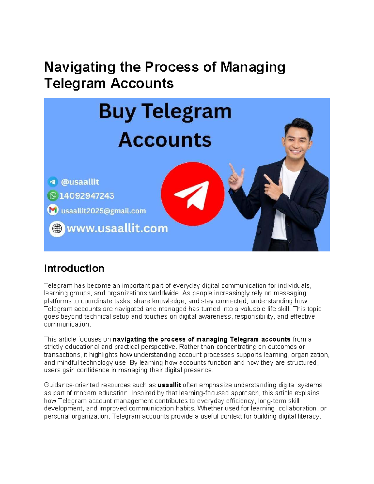 Navigating the Process of Managing Telegram Accounts: A Practical Guide ...