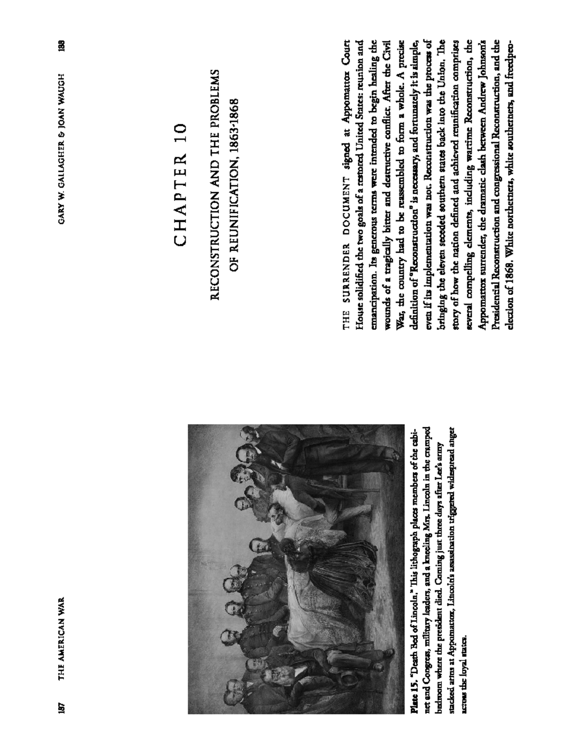 187 THE AMERICAN WAR: CHAPTER 10 - RECONSTRUCTION & REUNIFICATION - Studocu