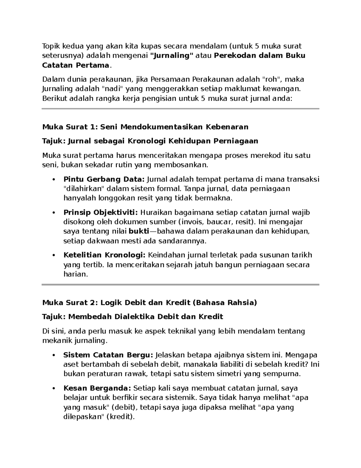 Perekodan dalam Buku Catatan Pertama: Jurnal Perakaunan (ACC101) - Studocu