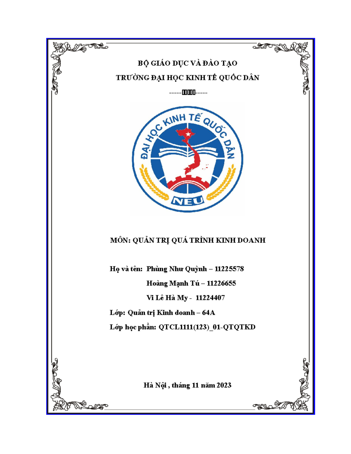 Phung Nhu Quynh Hoang Manh Tu Vi Le Ha My 64A QTKD - BỘ GIÁO DỤC VÀ ĐÀO ...